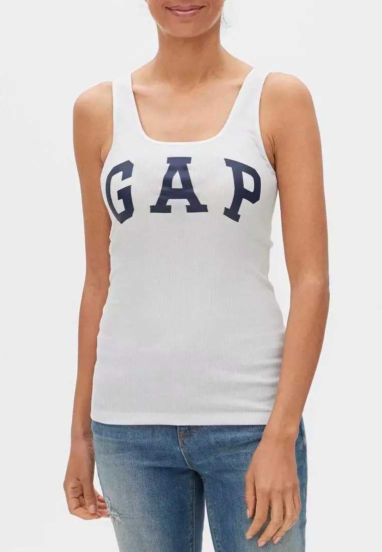 Buy GAP Print Ribbed Gap Logo Tank Top 2025 Online | ZALORA Philippines