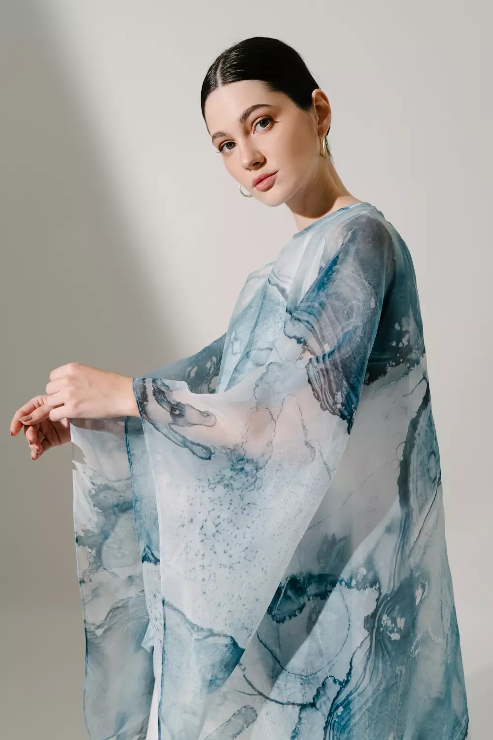 Jual Demure & Co DEMURE&CO - AMEENA KAFTAN IN BLUE - 2 PIECE SET ...