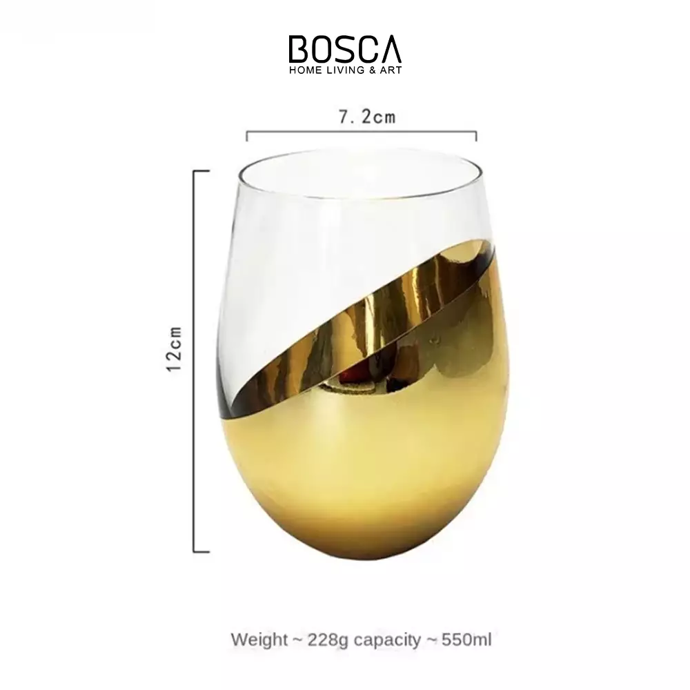 Jual Bosca Living Sole Two Tone Glass / Gelas Minum Kaca Mewah / Gelas ...