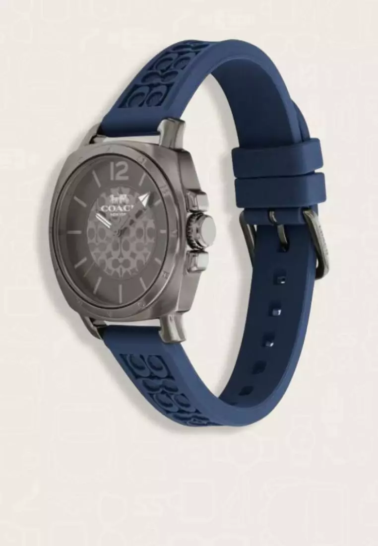 Jual Coach Jam Tangan Wanita Coach Boyfriend Rubber Strap Blue Original ...