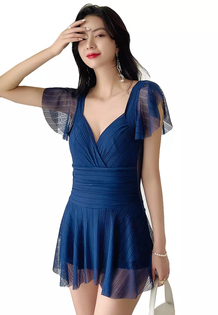 Buy Zitique Sexy Tulle Big Backless One Piece Swimsuit 2024 Online