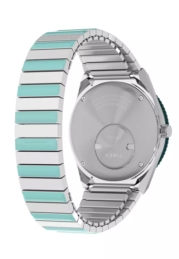 Buy Timex Timex Q Timex® Blue Stainless Steel Analog Quartz Watch For ...