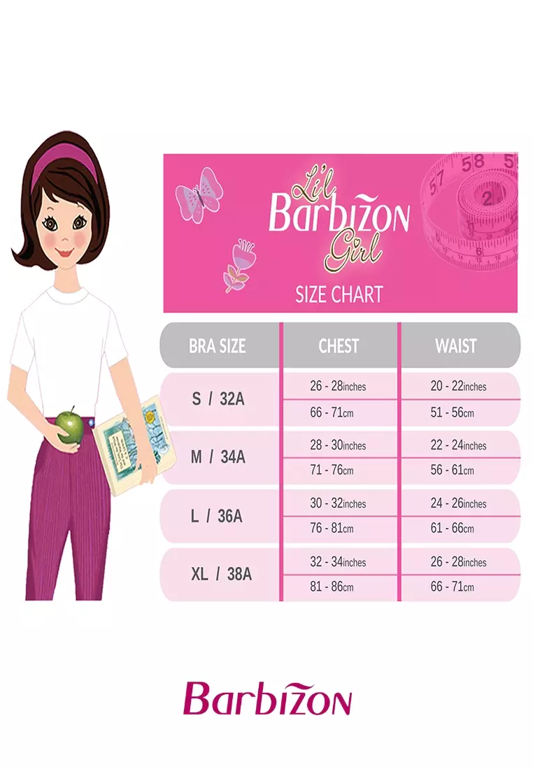 Buy BARBIZON Classic Cuties 2-in-1 Pack With Ribbon Training Bra Girls ...