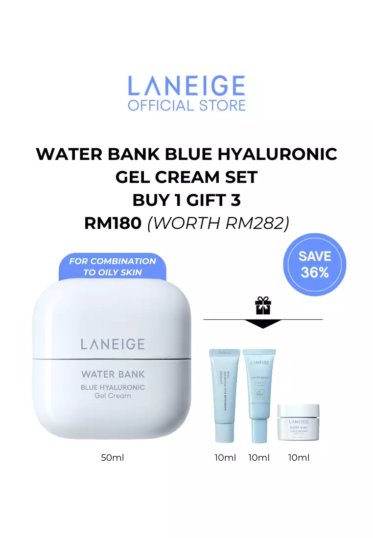 Buy Laneige Laneige WaterBank Blue Hyaluronic Gel Cream (Buy 1 Gift 3 ...
