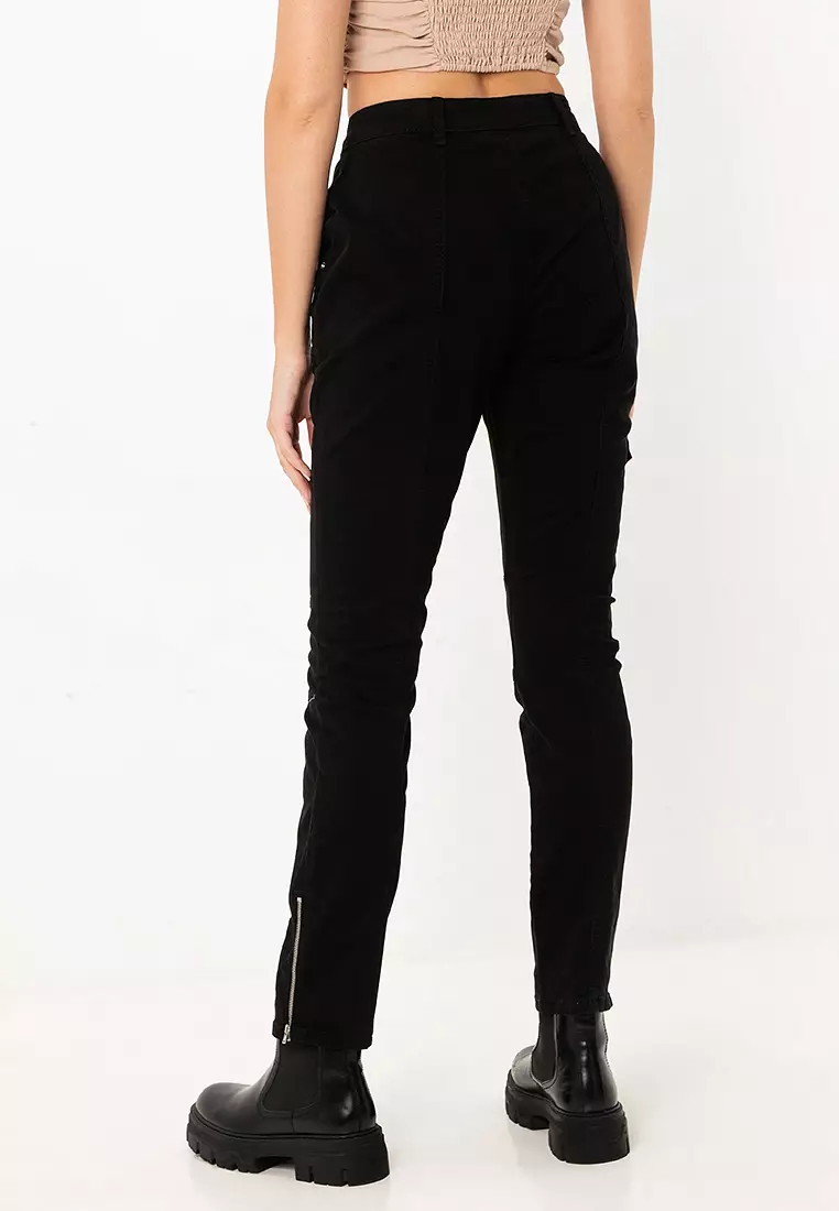 Buy ASOS Design Hourglass Skinny Biker Cargo Trouser With Zips 2025 ...
