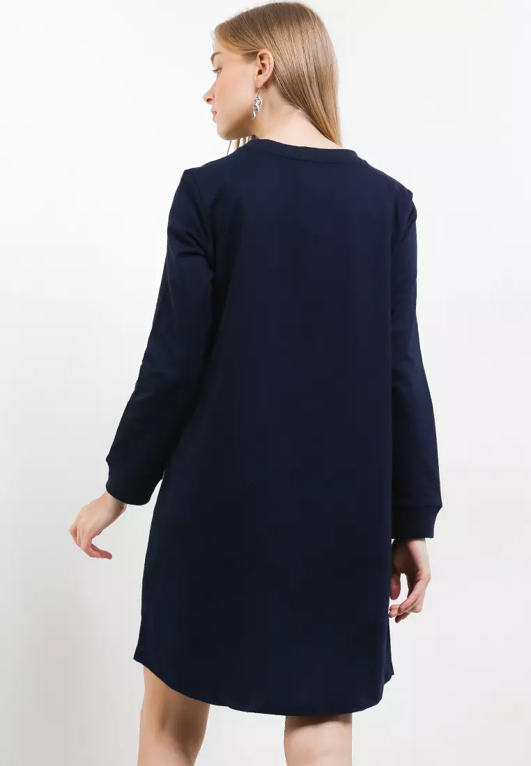 Jual RA Street RA Street Dress Wanita Lengan Panjang Nectari Warna Navy ...