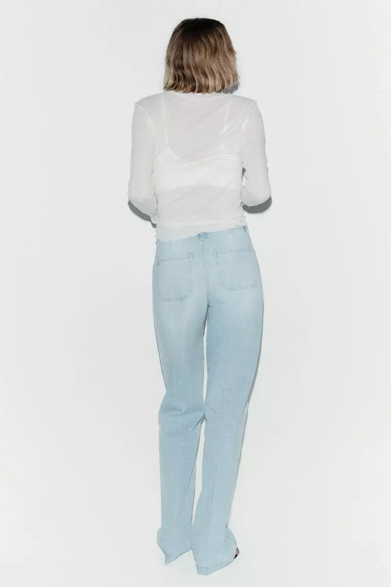 Buy H&M Wide High Jeans Online | ZALORA Malaysia