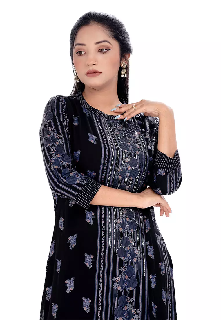 Buy Le Reve Le Reve Ethnic Straight Cut Kameez Online | ZALORA Malaysia