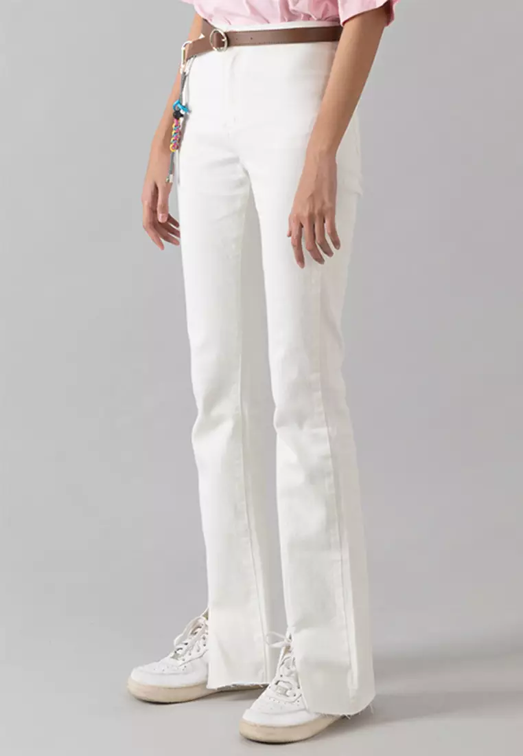 Jual Odiva Woman SKINNY FLARED JEANS WHITE Original 2024 | ZALORA ...
