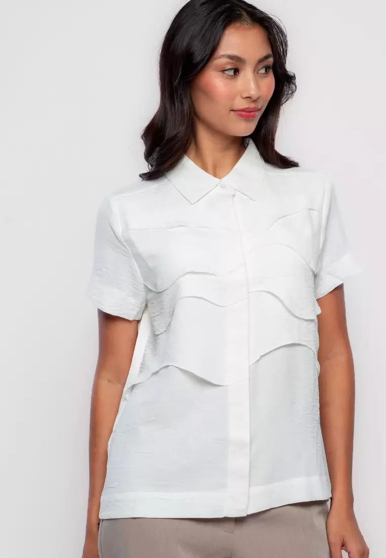 Buy Apple & Eve Tierre Collared Blouse with Layered Details 2024 Online ...