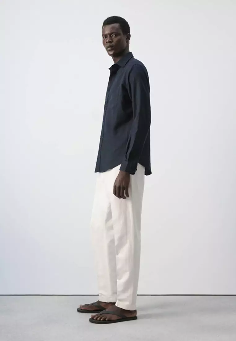 Buy MANGO Man Linen-Cotton Shirt With Pocket 2026 Online | ZALORA