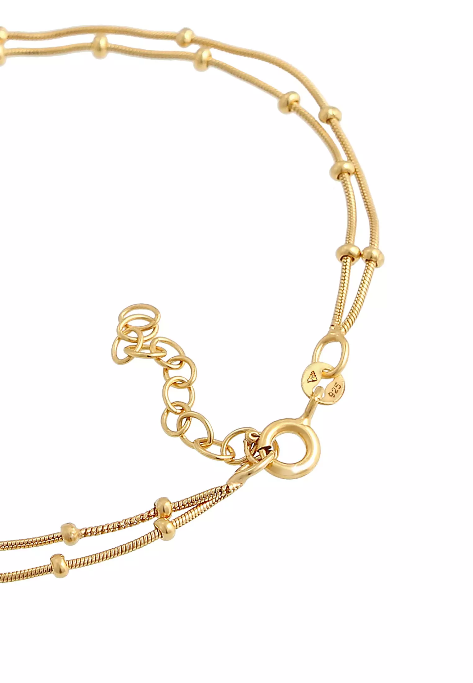 Buy ELLI GERMANY Bracelet Layer Ball Chain Round Basic Gold Plated ...