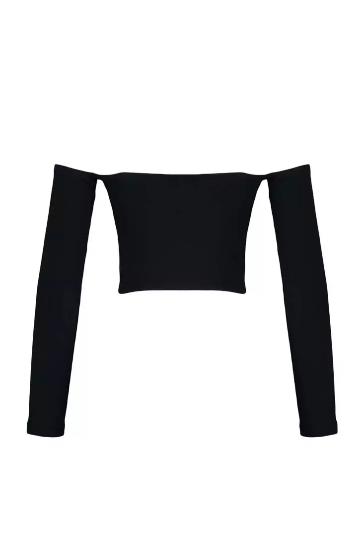 Buy Trendyol Super Crop Off Shoulder Top 2025 Online | ZALORA