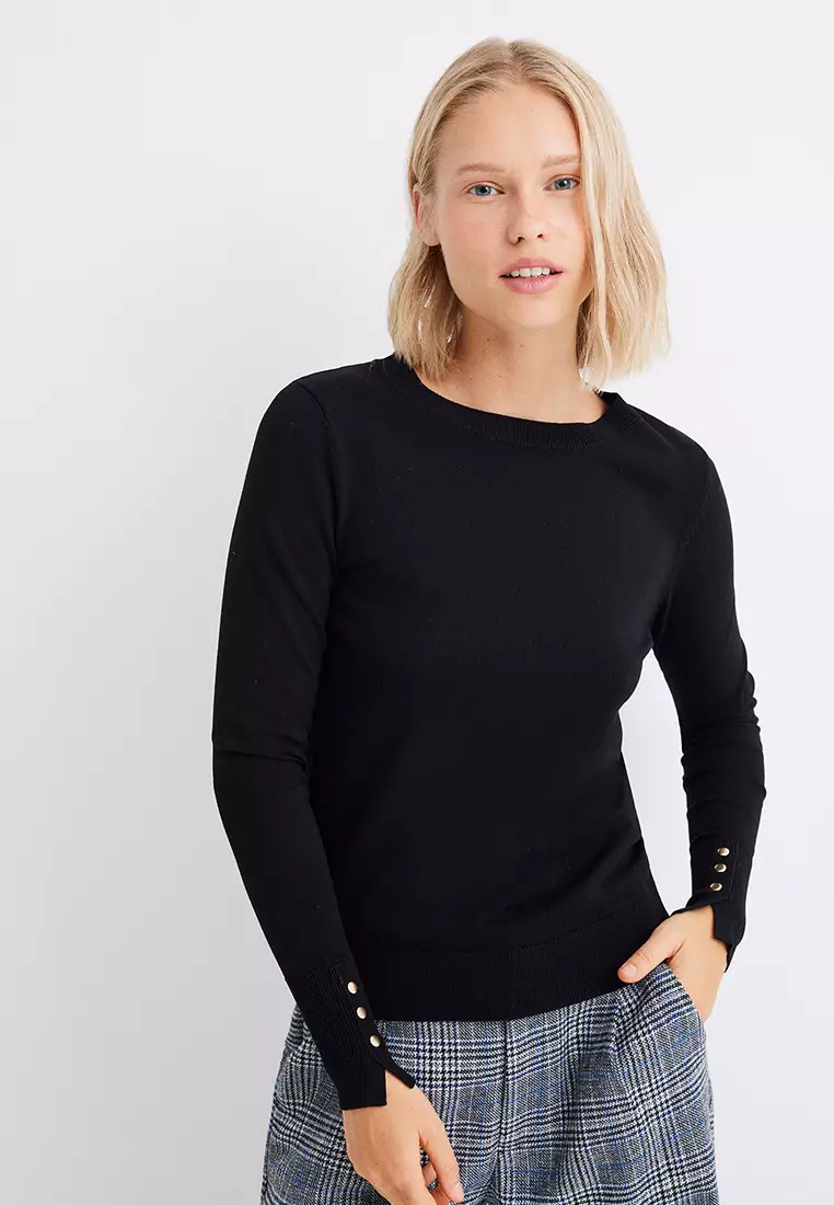 Buy Springfield Lightweight Buttoned Cuff Jumper 2025 Online | ZALORA ...
