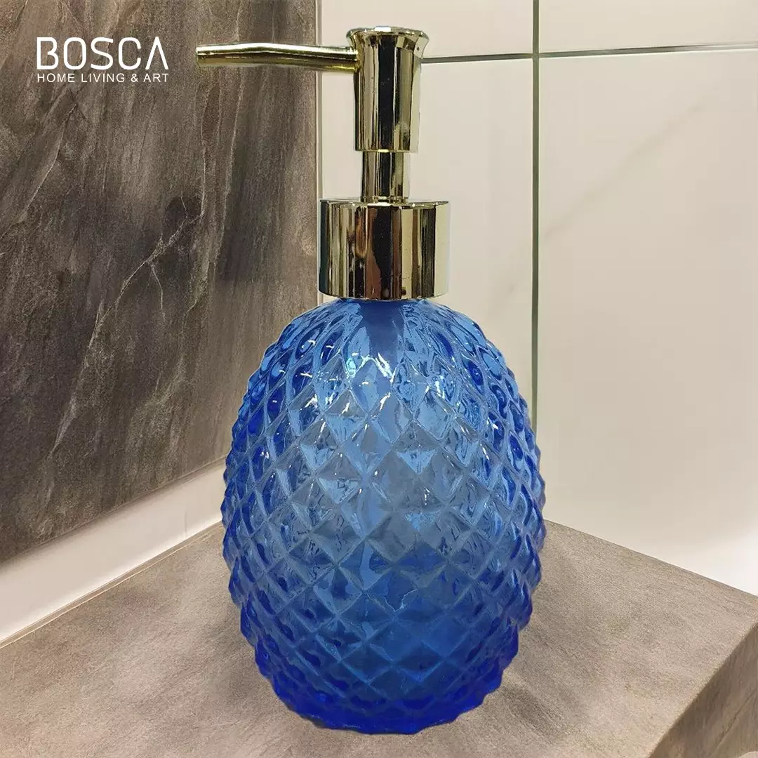 Jual Bosca Living Sapphire Soap Bottle / Botol Sabun Kaca Estetik ...