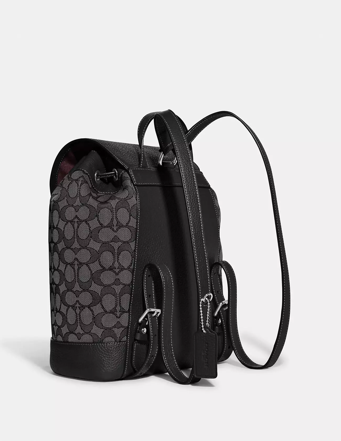 Jual Coach Coach Dempsey Drawstring Backpack In Signature Jacquard With ...