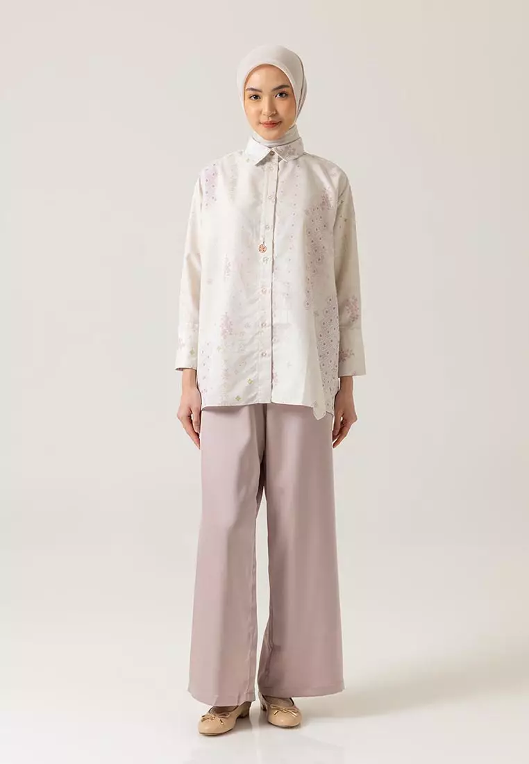 Jual Riamiranda Ria Miranda Vanilla Ariya Shirt Original 2025 | ZALORA ...