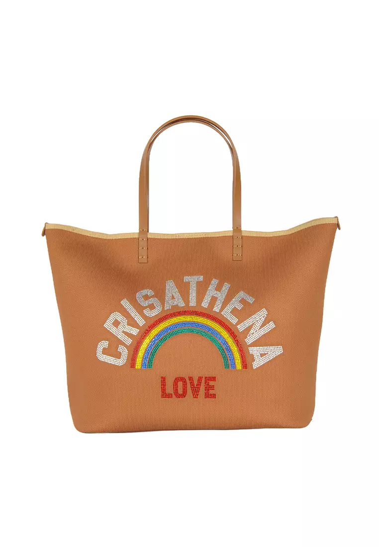 Jual Crisathena Glam Rainbow Large Tote Bag in Lt.Walnut Original 2026 ...