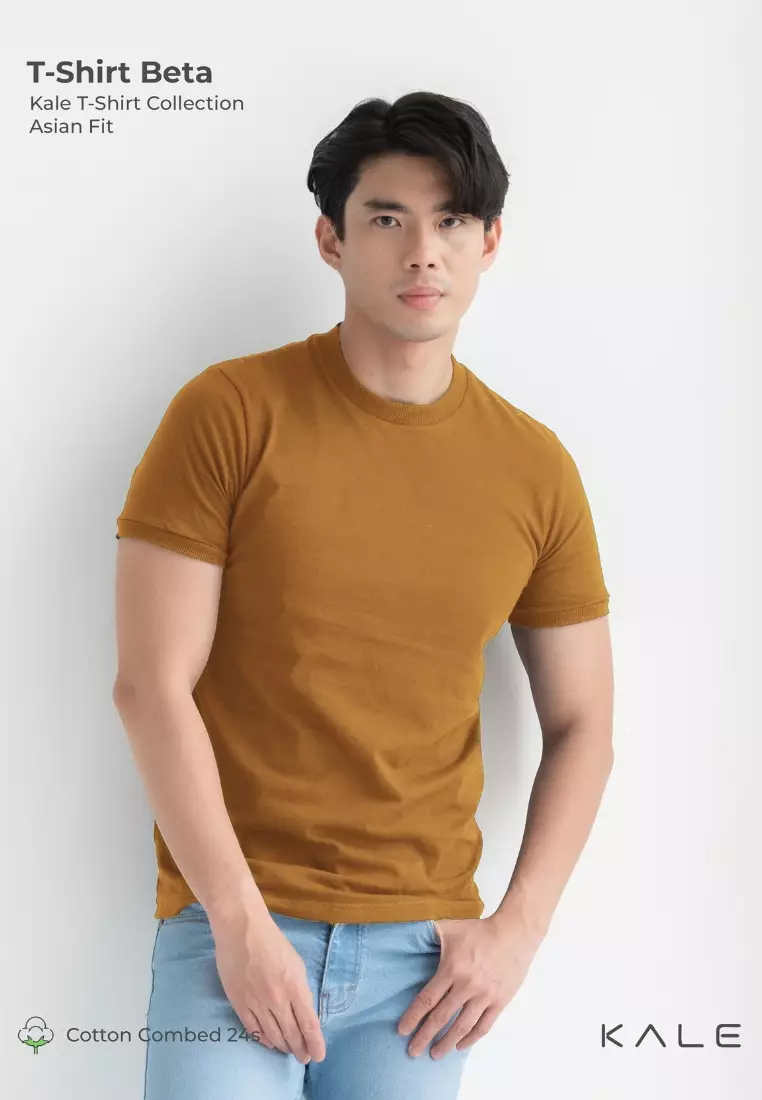 Jual Kale Clothing Kale Beta Dusty Brown / Kaos Polos Pria Lengan ...