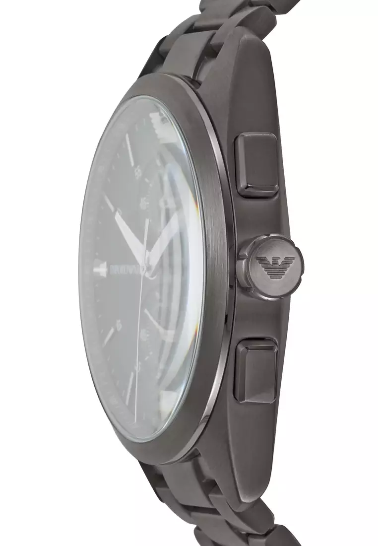 Buy Emporio Armani Emporio Armani Male's Claudio grey Stainless Steel ...