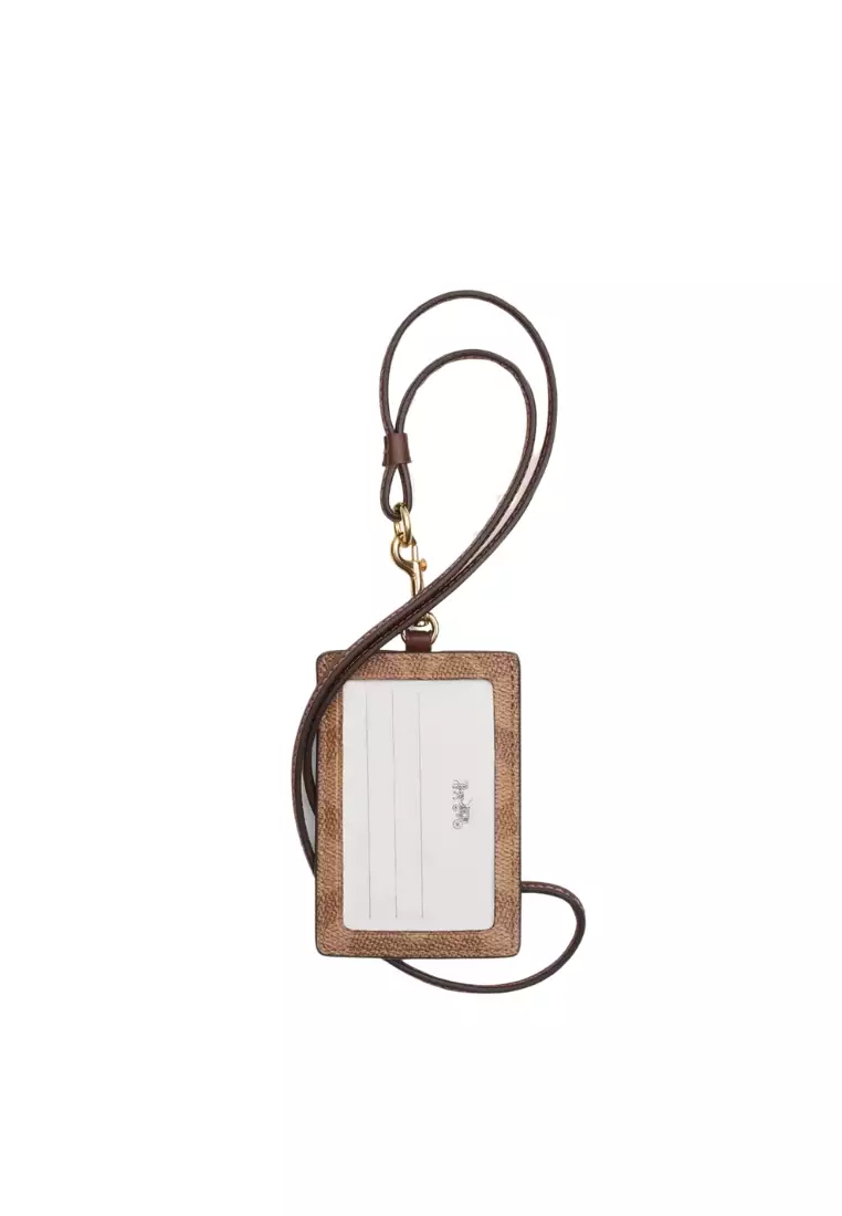 Buy Coach Coach Id Lanyard Signature Canvas In Tan Brown Cz285 2025 ...
