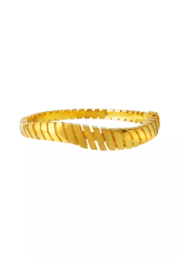 Buy TOMEI TOMEI Sri Puteri Collection Dominoes Bangle, Yellow Gold 916 ...