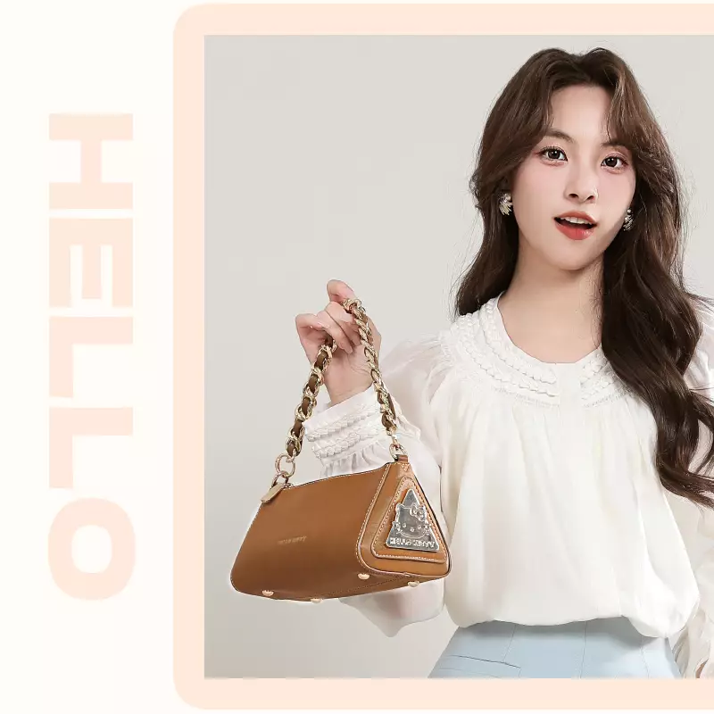 Jual Okiedog Mesuca Megos Hello Kitty Triangle Bag - Brown Original ...