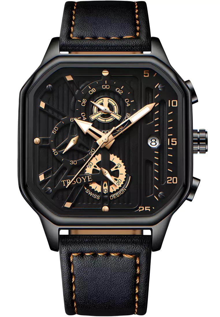 Buy Lara Men's Quartz Watch with Waterproof Luminous Date and Leather ...