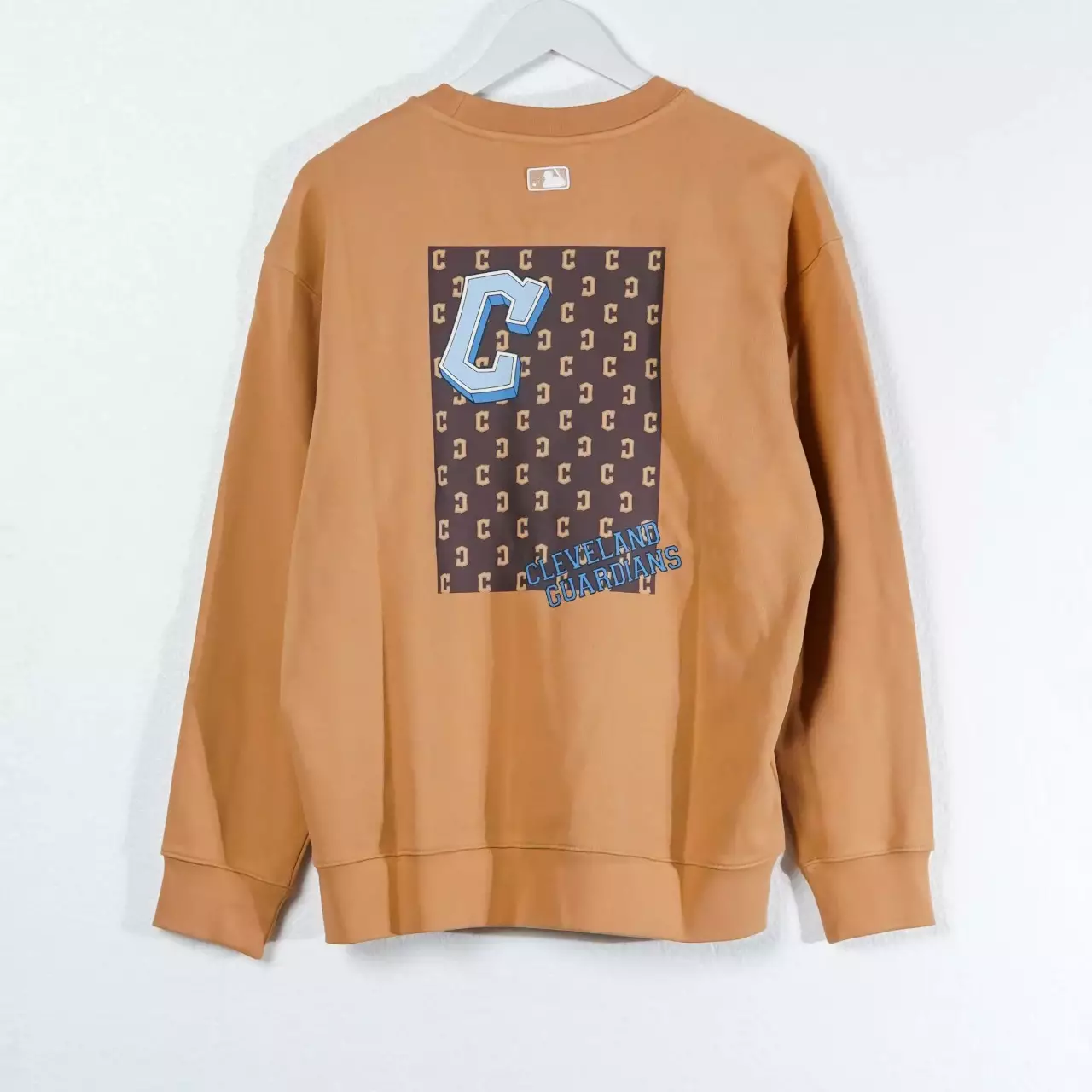 Jual MLB Sweater MLB C SQUARE MONOGRAM BROWN BEIGE SWEATSHIRT 100% ...