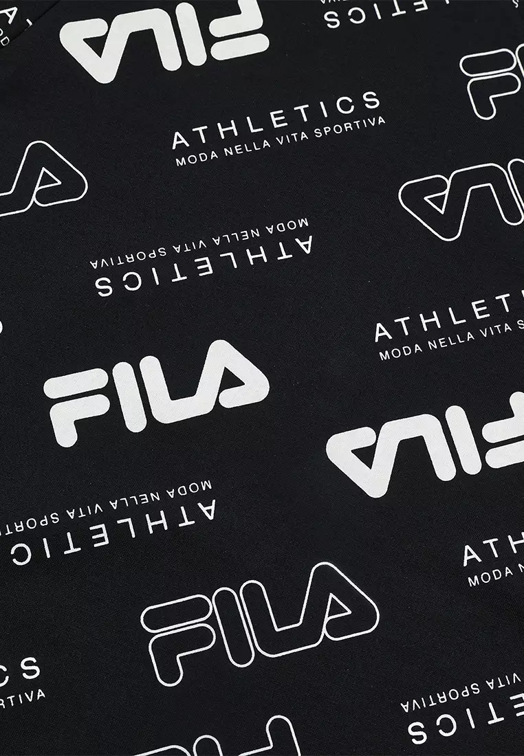 FILA Athletics Collection Men's Tennis Theme All Over Logo Cotton T ...