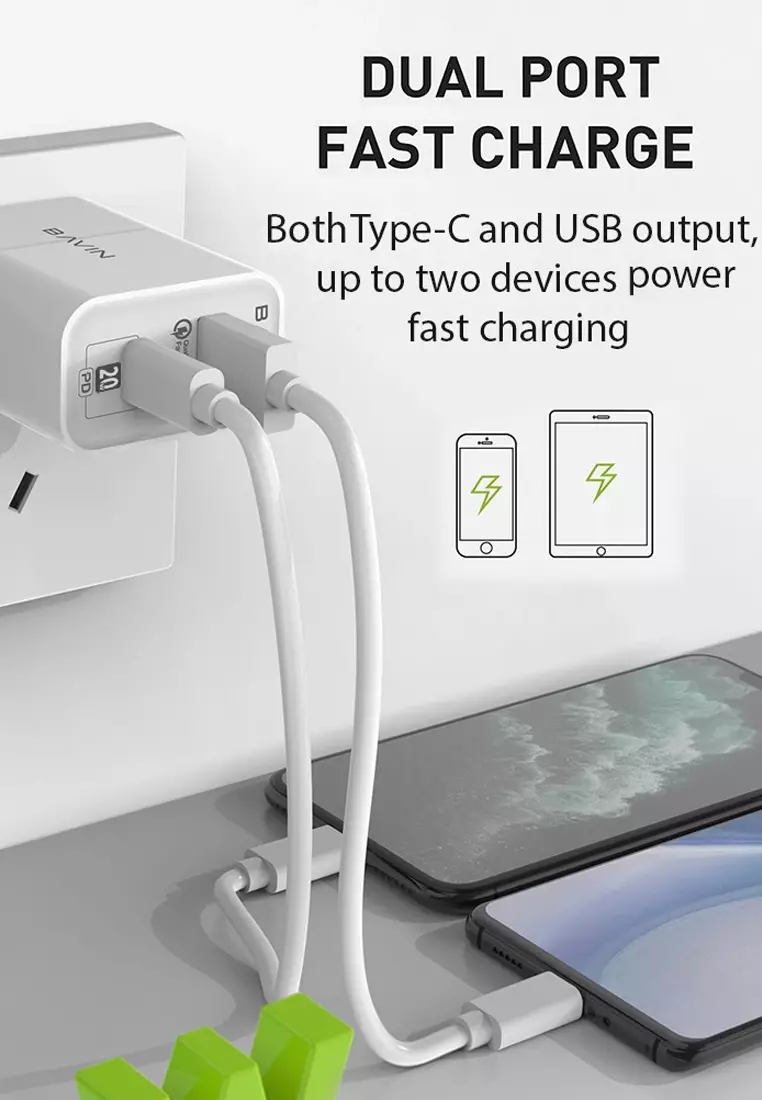 Buy BAVIN PC350 20W PD Fast Charger Phone Charger Adapter for iPhone 12 ...