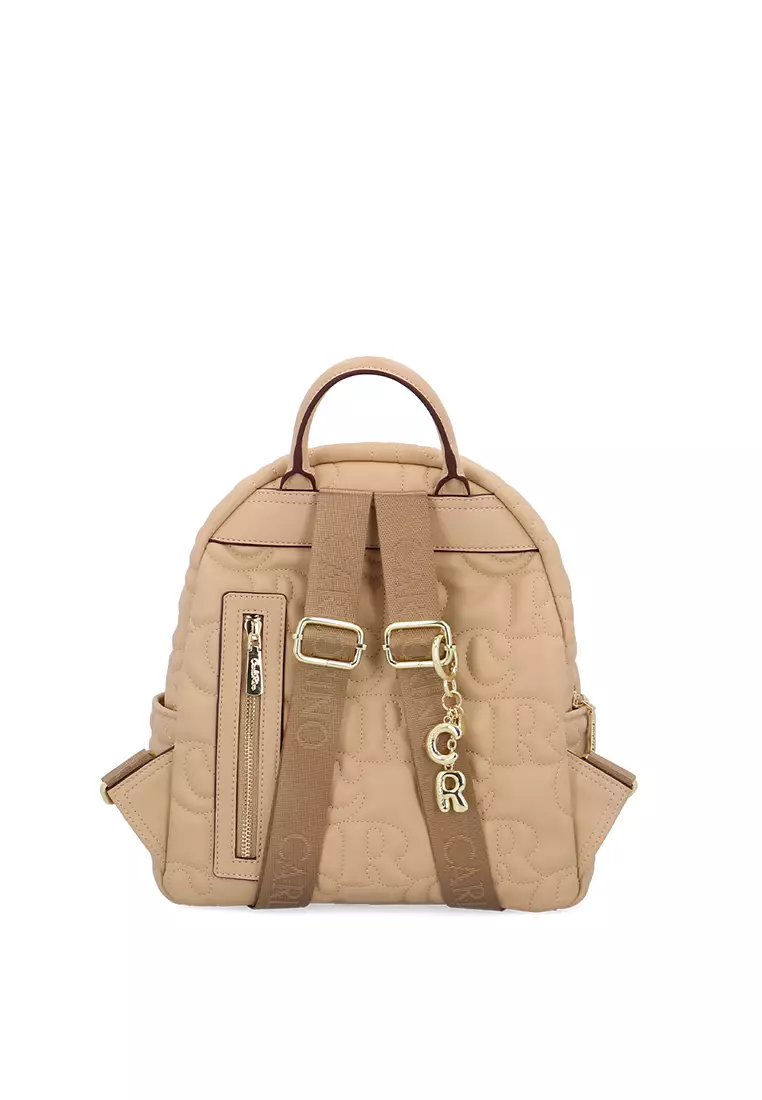 Buy Carlo Rino CR Sculpted Monogram Backpack - Brown 2025 Online | ZALORA