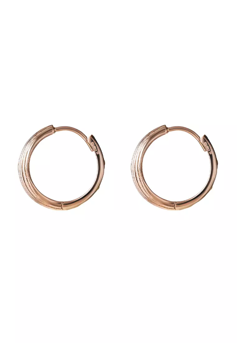 Buy TOMEI TOMEI Hoop Earrings, Rose Gold 585 Online | ZALORA Malaysia
