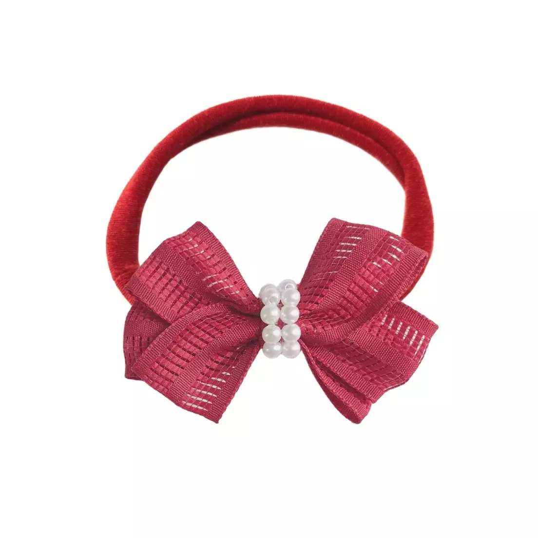 Jual Milan de sable Carter Bow Headband Nylon Red - Bandana Bayi Pita ...