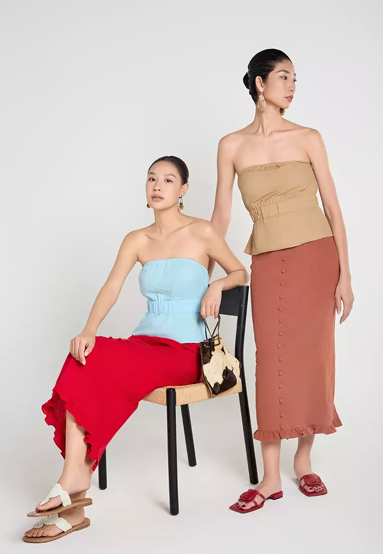 Jual F2 - Fashion and Freedom Linen Bustier Top Original 2025 | ZALORA ...