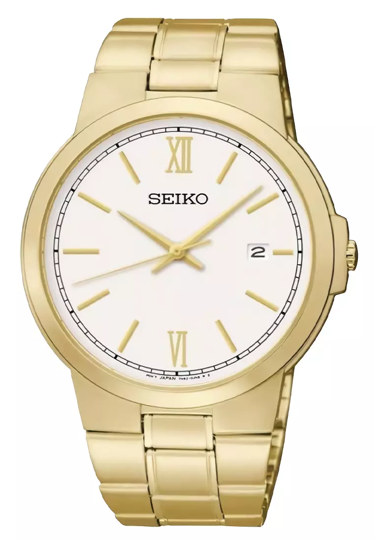 Jual Seiko Jam Tangan Pria Seiko Classic SGEG50 White Dial Gold ...