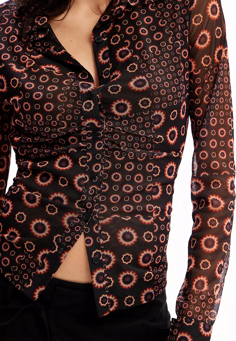 Desigual Desigual Woman Patchwork gathered T-shirt. 2025 | Buy Desigual ...