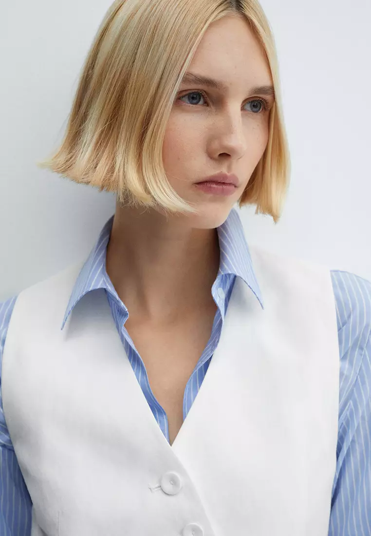 Jual Mango Cross Buttons Suit Waistcoat Original 2025 | ZALORA Indonesia