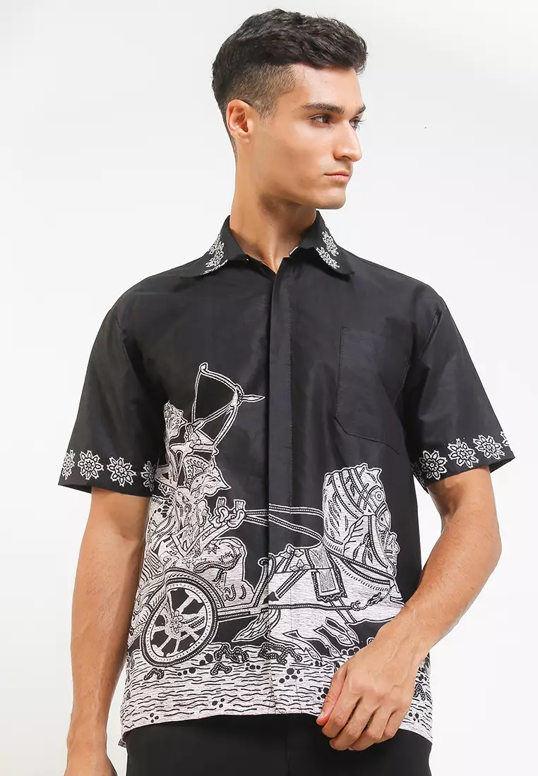 Jual Batik Tinari Wayang Panah Kemeja Batik Premium Pria Casual Modern ...