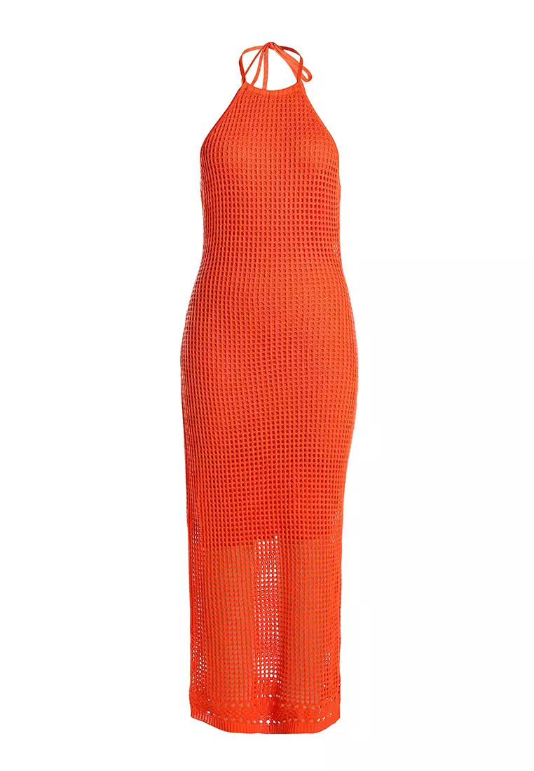 Buy London Rag Halter Neck Backless Dress in Orange 2025 Online ...