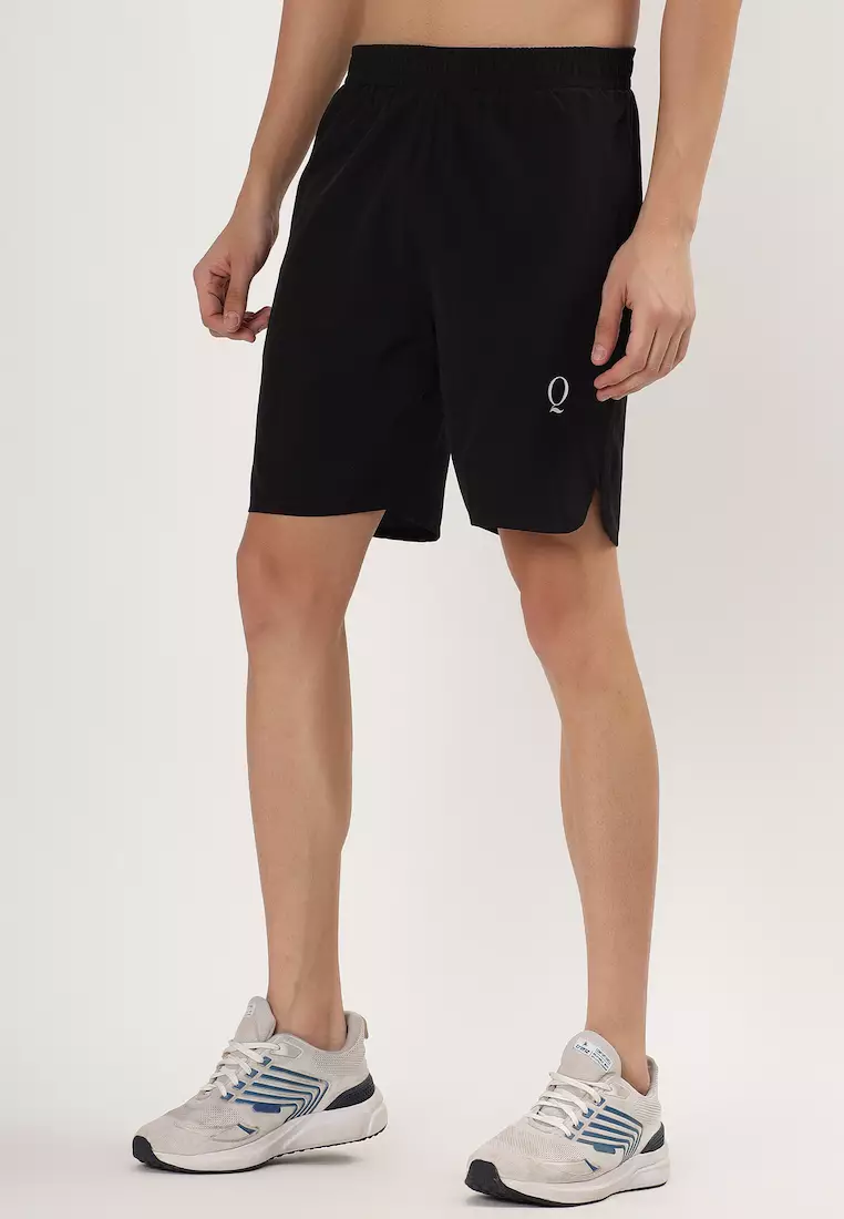 Buy QuirkyT Mens Side Slit Black Side Breathable Shorts, Activewear ...