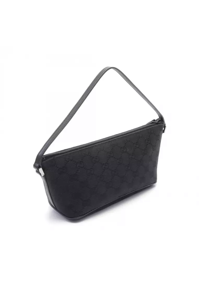 Gucci Pre-Loved Gucci GG canvas accessory pouch Handbag canvas leather ...
