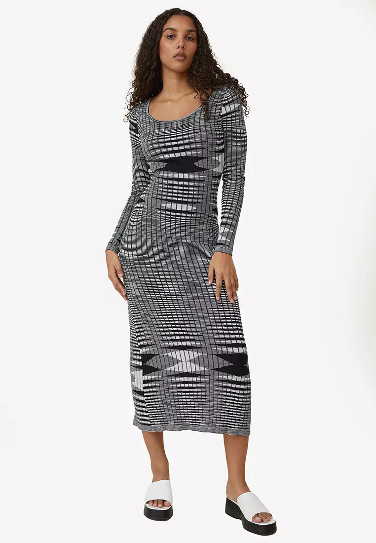 Buy Cotton On Space Dye Knit Midaxi Dress Online | ZALORA Malaysia