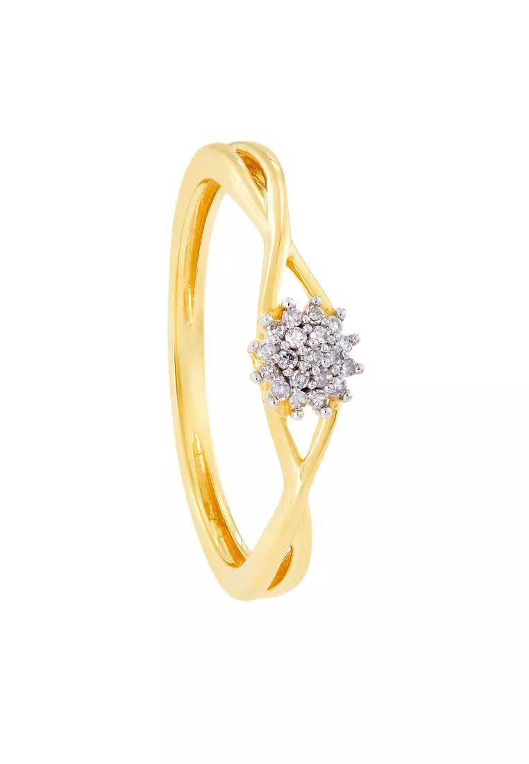 Buy HABIB HABIB Round Diamond Ring in 375/9K Yellow Gold 256791023(YG ...