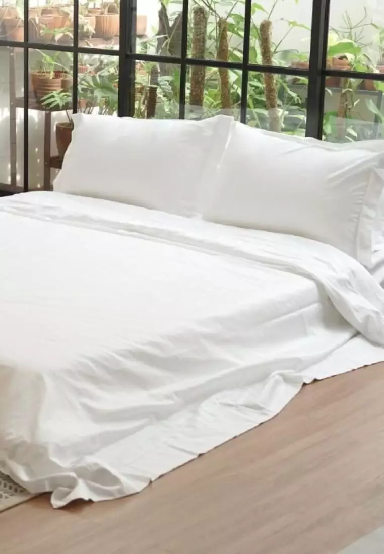 Jual Sleep Project Sleep Project Bedcover Set Premium Cotton - Plain ...