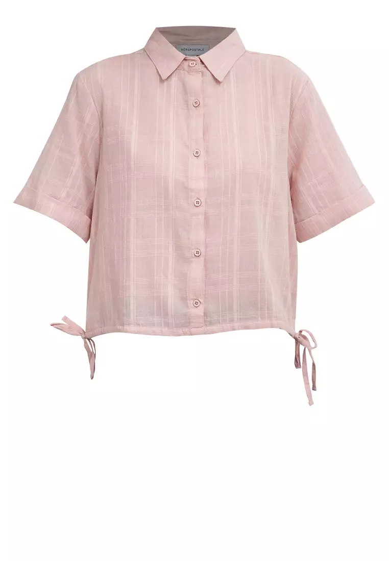 Buy Aeropostale Ladies Tie Hem Button Down 2026 Online | ZALORA Philippines
