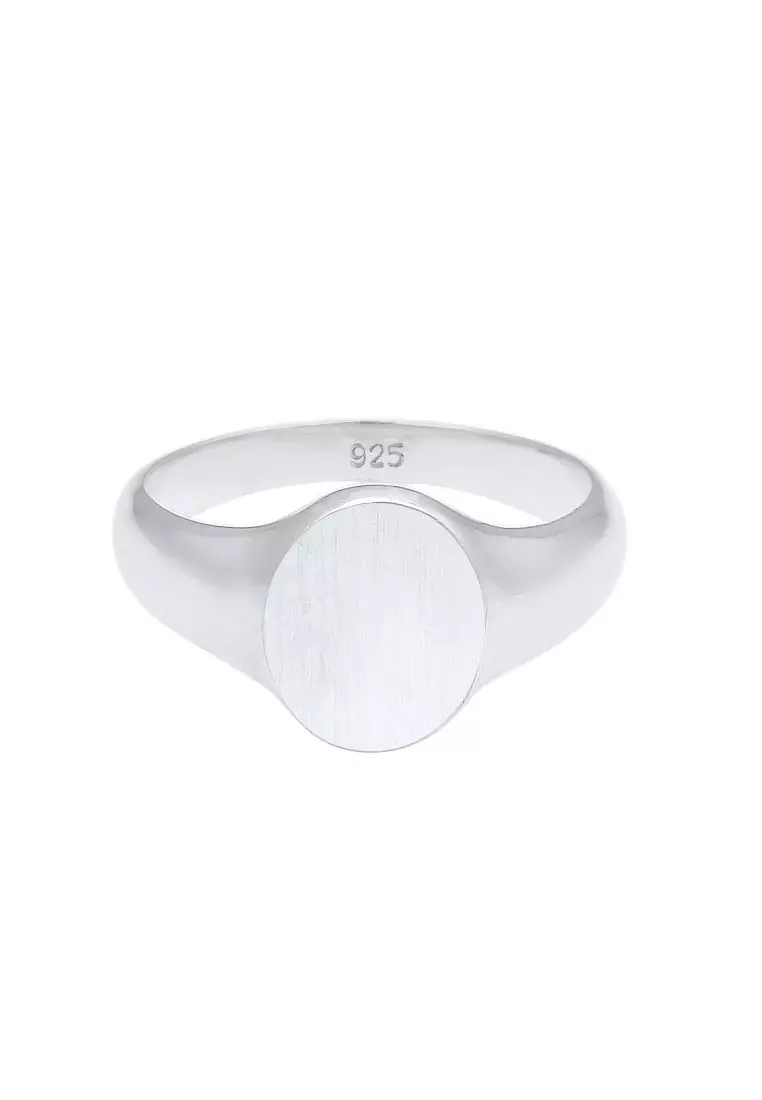 Buy Kuzzoi Men's Silver Oval Signet Ring 2026 Online | ZALORA