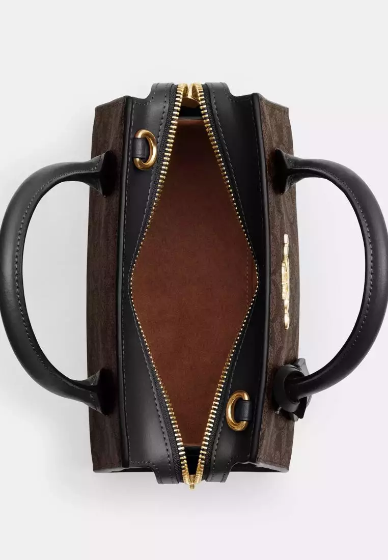 Jual Coach Coach Andrea Carryall In Signature Canvas Brown Black ...