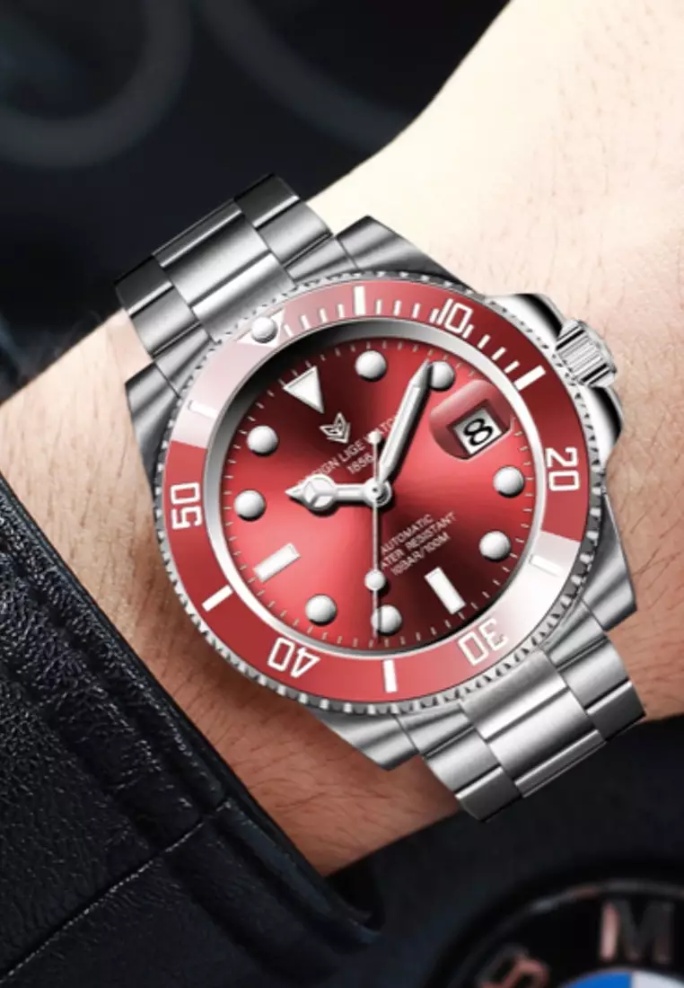Buy LIGE AUTOMATIC Unisex Diver's Stainless Steel Self-winding Watch ...