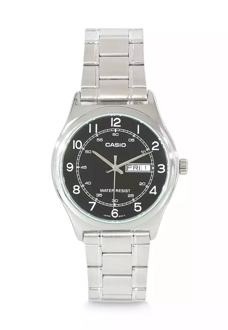 Jual Casio Casio Jam Tangan Pria - Silver Black - Stainless Steel - MTP-V006D-1B2UDF Original ...